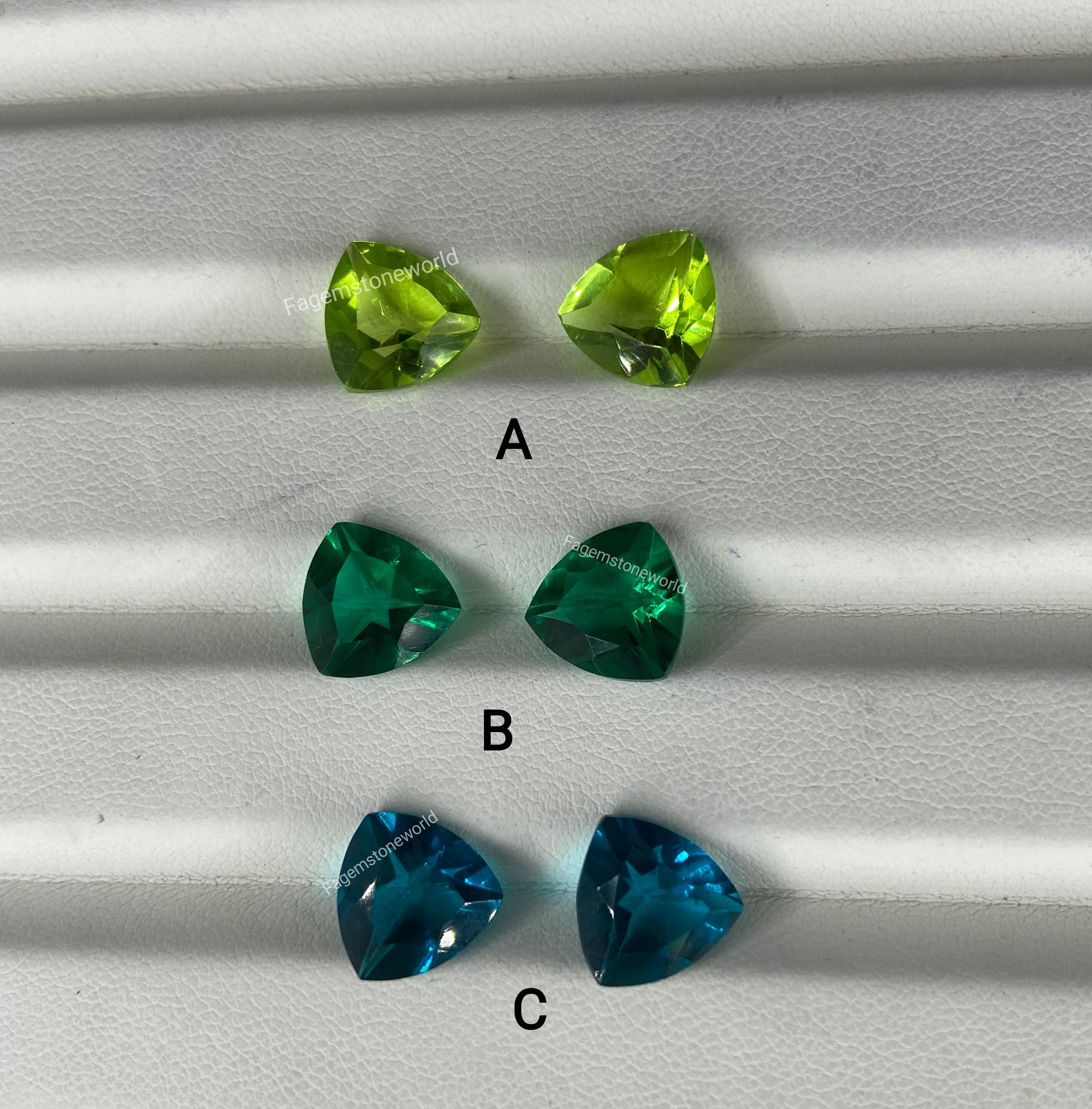 Trillion Cut Emarald LBT Citrine Quartz Gemstone, AAA Quality Handmade ...