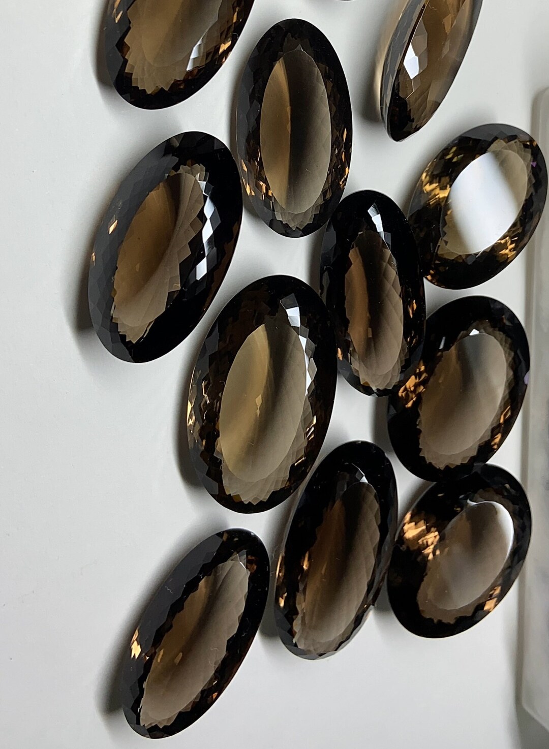 Celebrated Smoky Crystal Quartz Big Size Oval Shape Faceted Clear ...