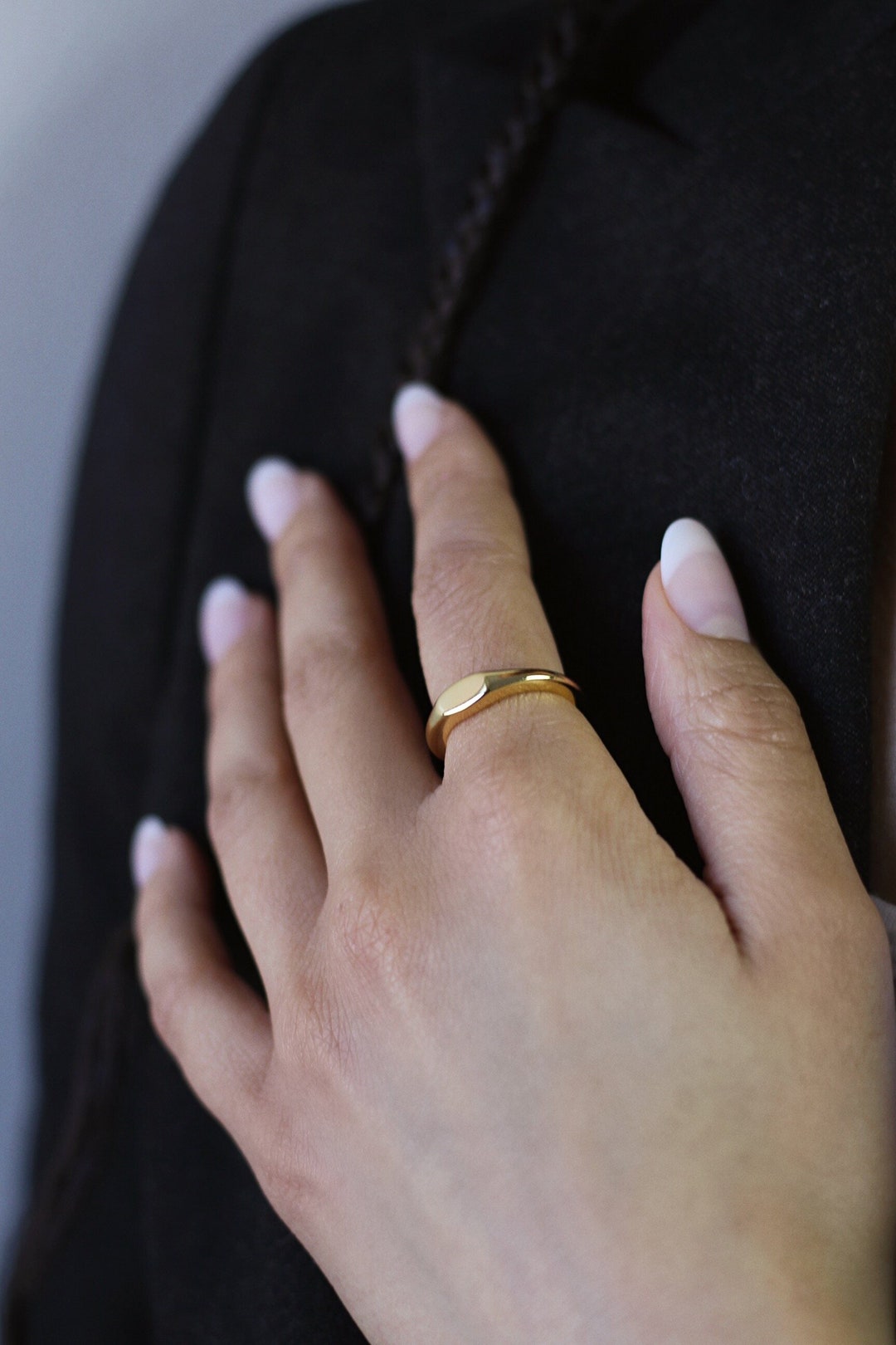 Petite Bold Signet Gold • Rings for Women • Gold Vermeil Ring • Women ...