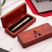 Personalized Pen Case, Rosewood Pen Box, Wood Custom Pen Set, Engraved ...