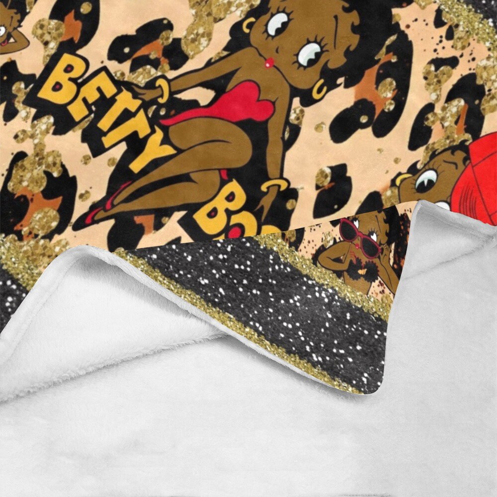 African Betty Boop Leopard Ultra Soft Fleece Blanket, LARGE 70 X 80 ...