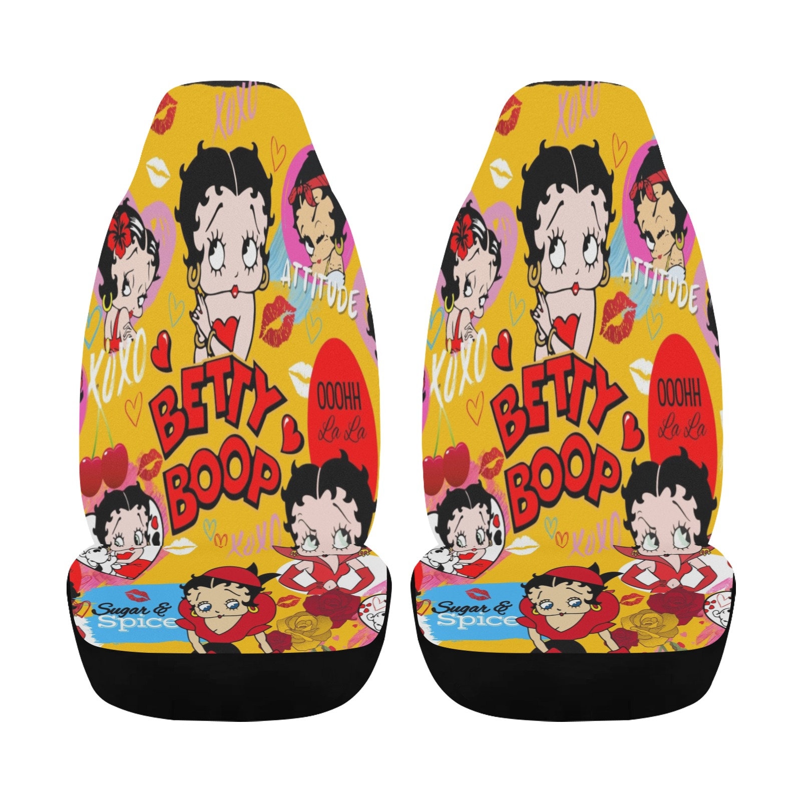 Betty Boop Car Seat Covers, Yellow Betty Boop car accessories, Betty ...