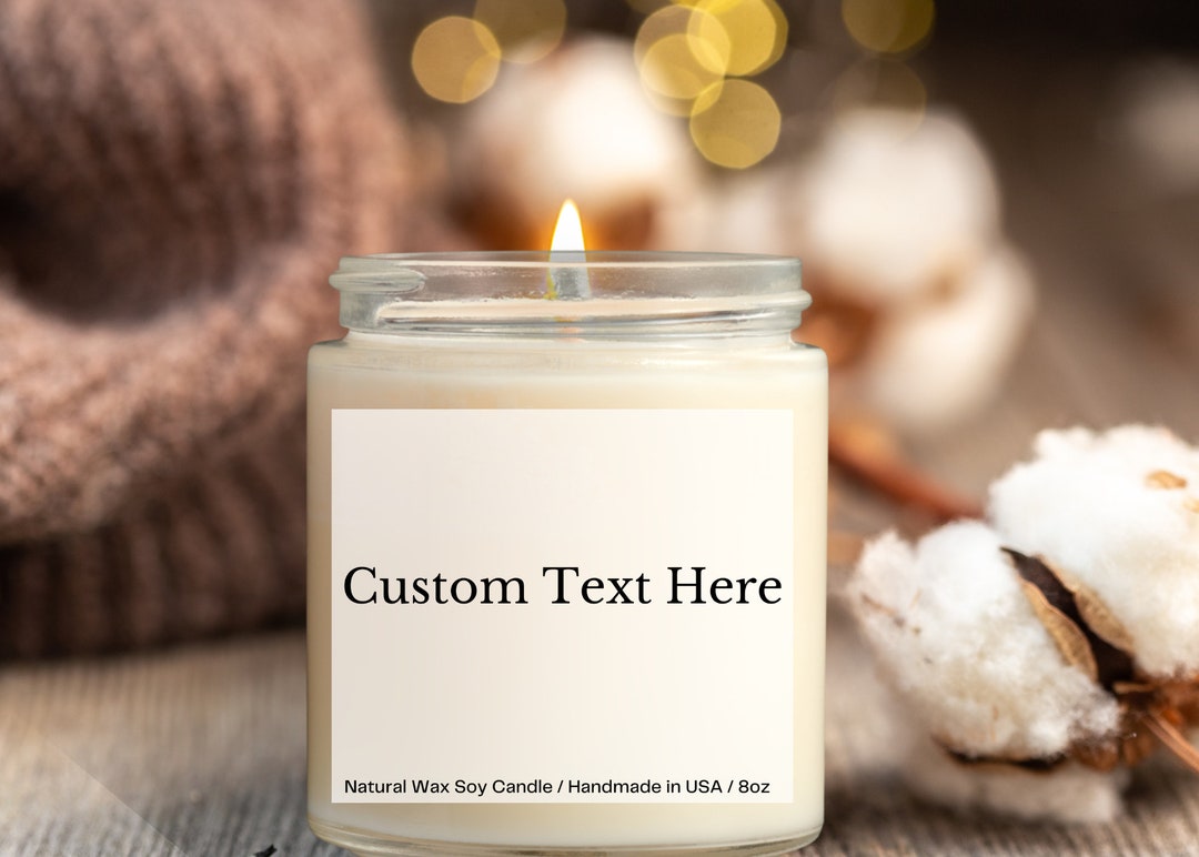 Custom Candle,custom Design Candle,personalized Label Candle, Soy ...