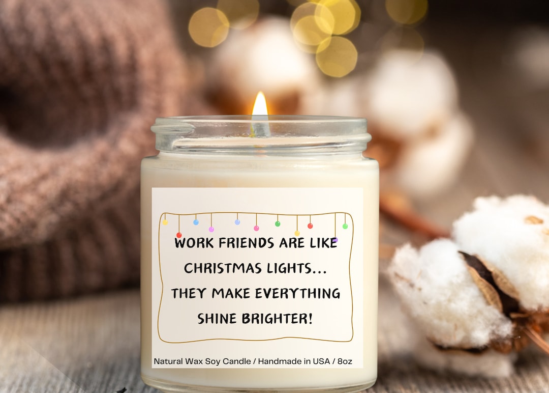 Merry Christmas Work Friend Christmas Gift Candle Gifts for Her Best ...
