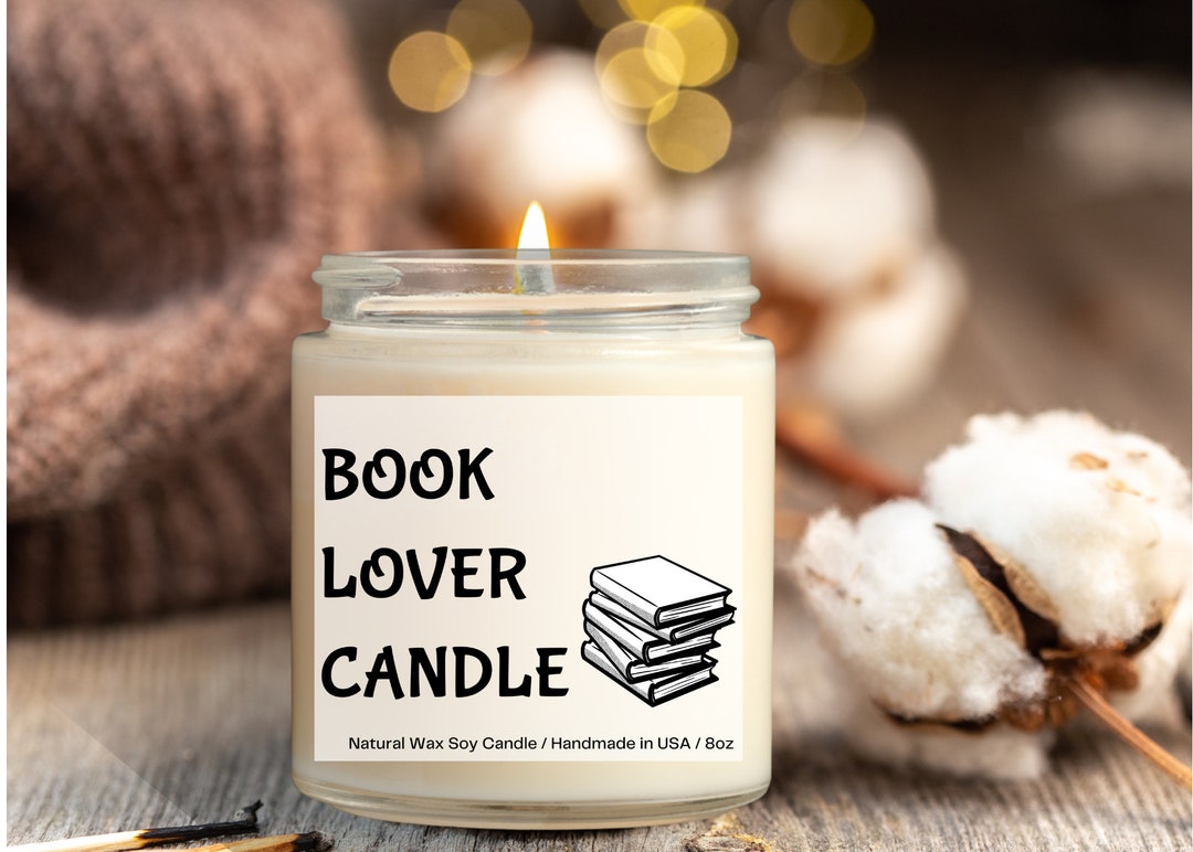 BOOK LOVER Soy Candle, Book Lover Candle, Book Scented Candle, Literary ...