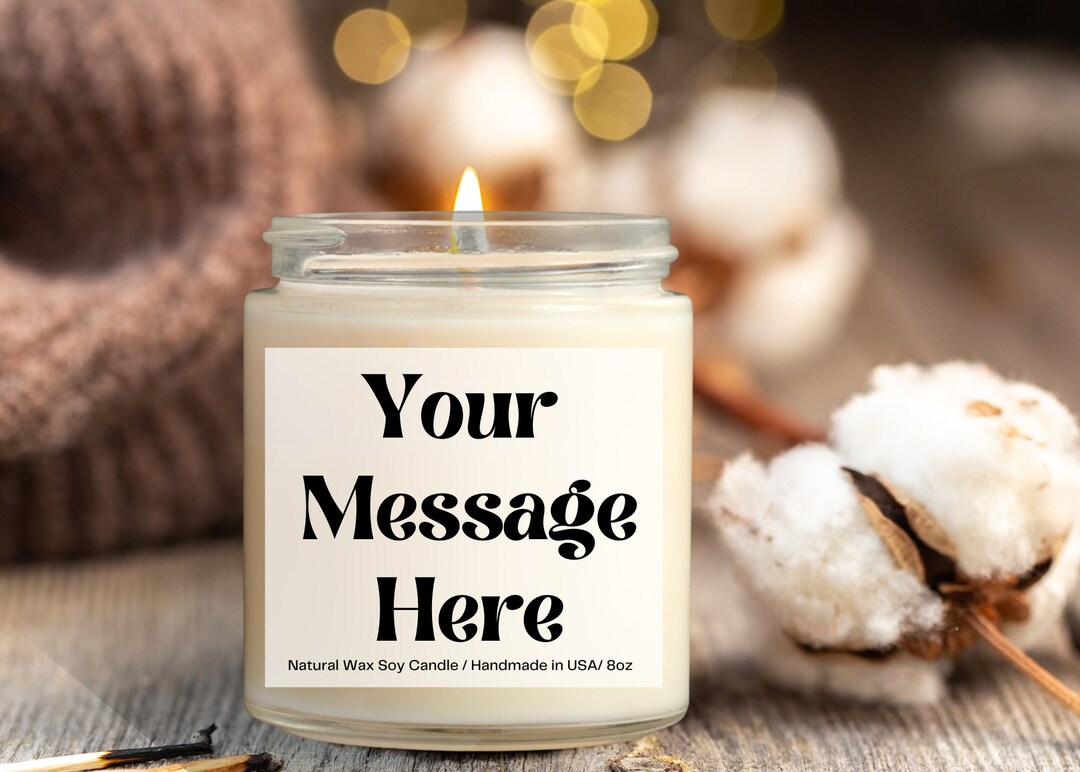 Custom Candle, Blank Label Candle, Soy Candle, Create Your Own Candle ...