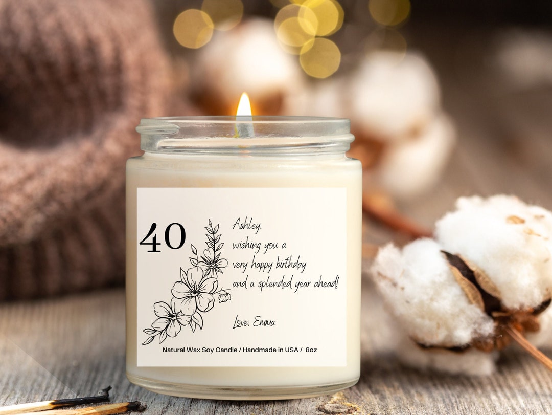 Birthday Custom Age Birthday Gift Birthday Candles Custom Message ...