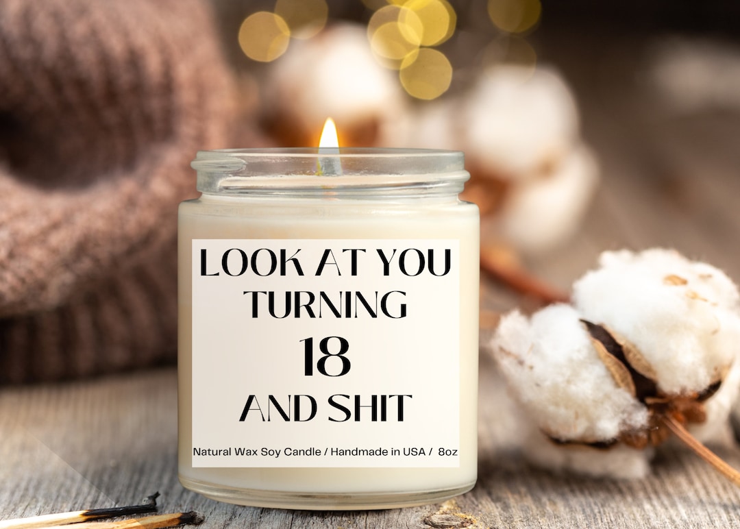 18th Birthday Candle Look at You Turning 18 Funny Birthday - Etsy