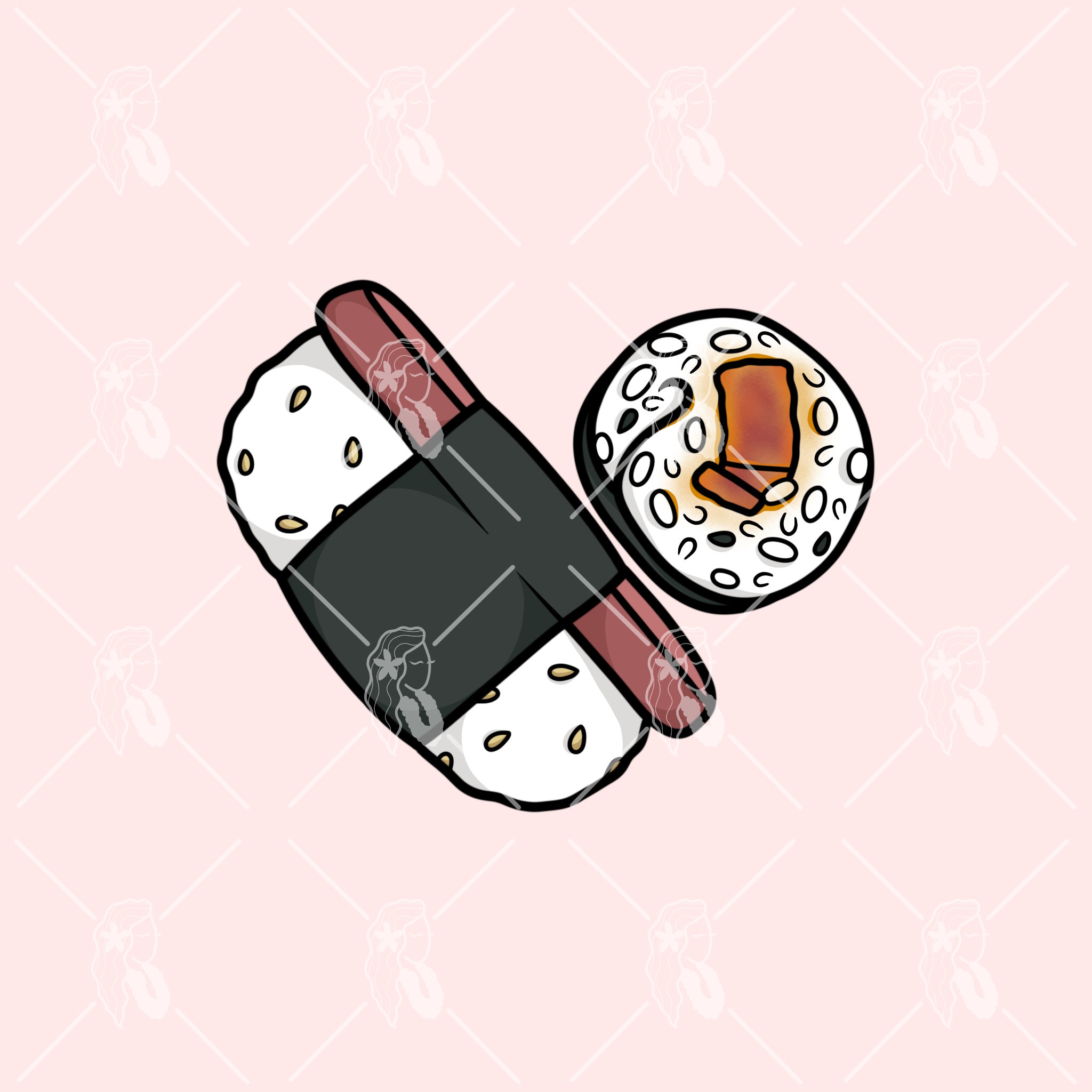 Musubi Sticker, Musubi Print, Musubi, Musubi PNG - Etsy