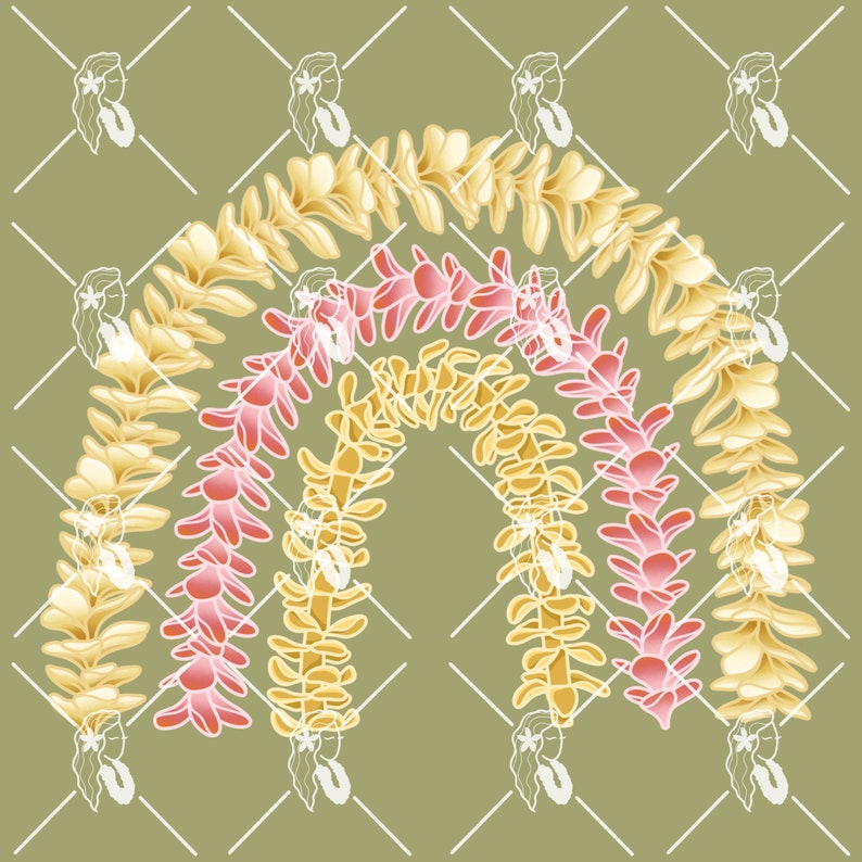 Lei Sticker, Sticker PNG, Summer Design, Lei Design, Hawai’i Lei - Etsy