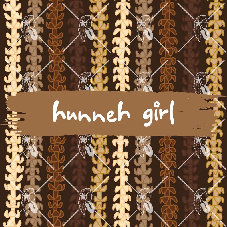 Seamless Pattern, Puakenikeni Pattern, Seamless Lei Design, Lei Pattern ...