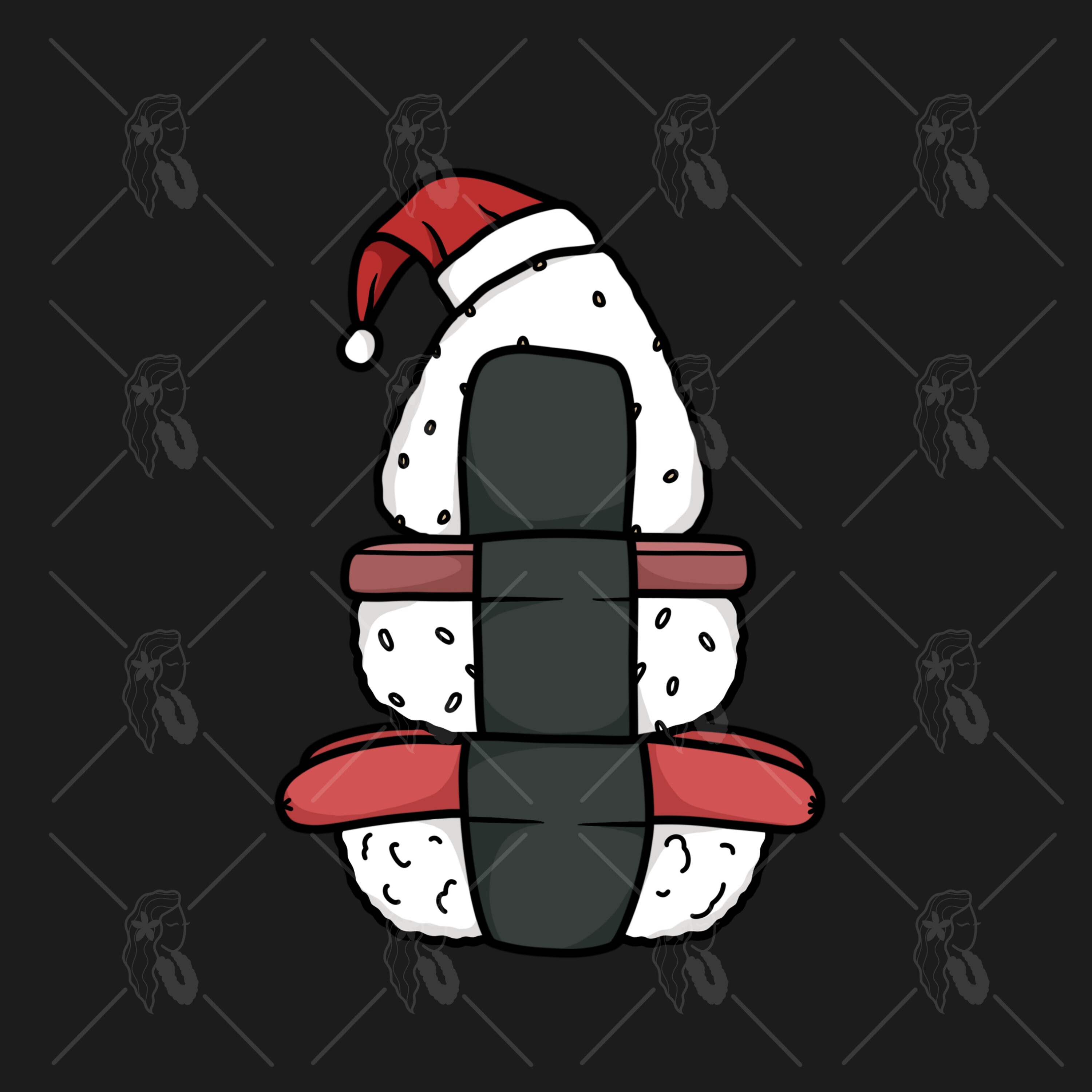 Christmas PNG, Musubi PNG, Christmas Design, T-shirt PNG, Christmas ...