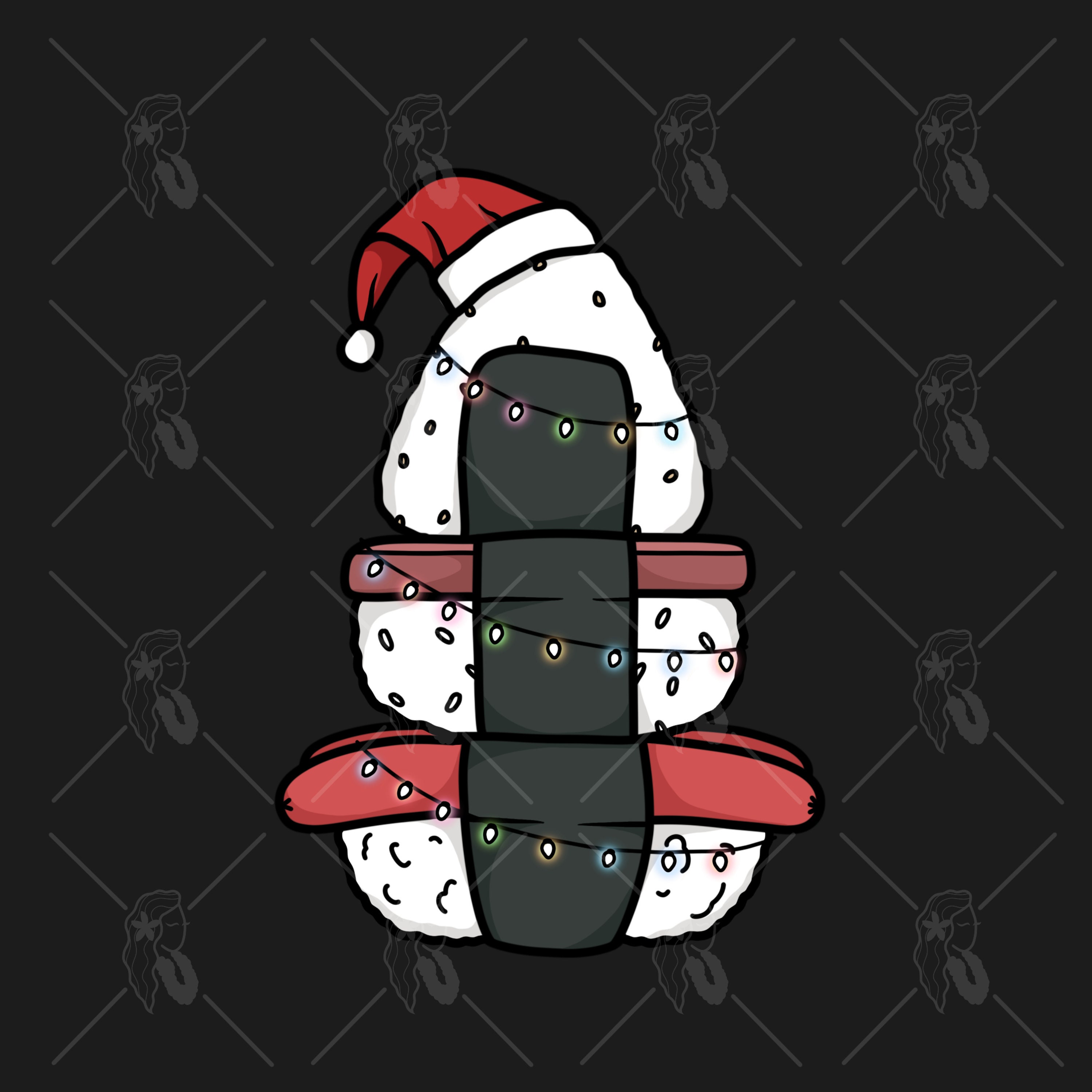 Christmas PNG, Musubi PNG, Christmas Design, T-shirt PNG, Christmas ...