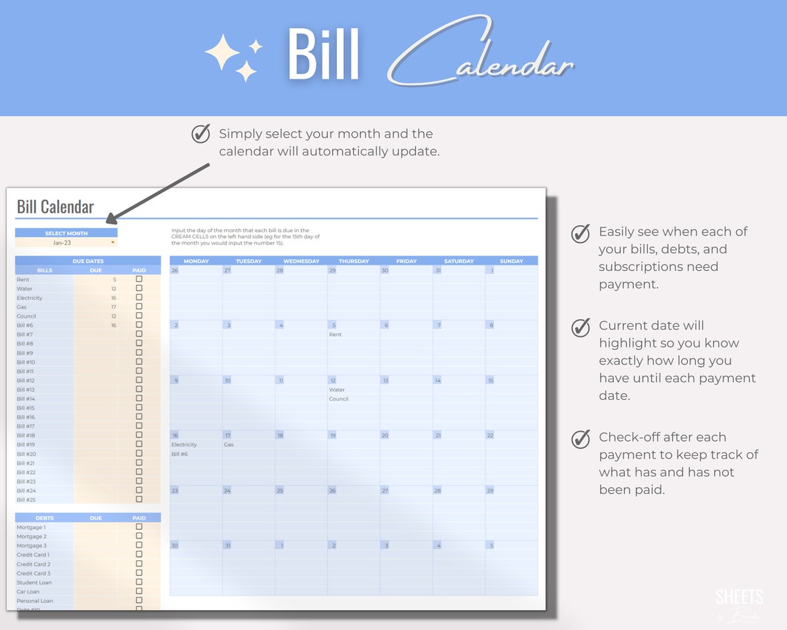 Annual & Monthly Budget Spreadsheet Googlesheets Template Savings ...