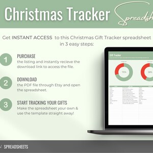 Holiday Planner, Christmas Gift & Card Tracker Spreadsheet Template for ...
