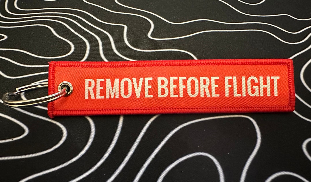 Remove Before Flight Keychain RED - Etsy