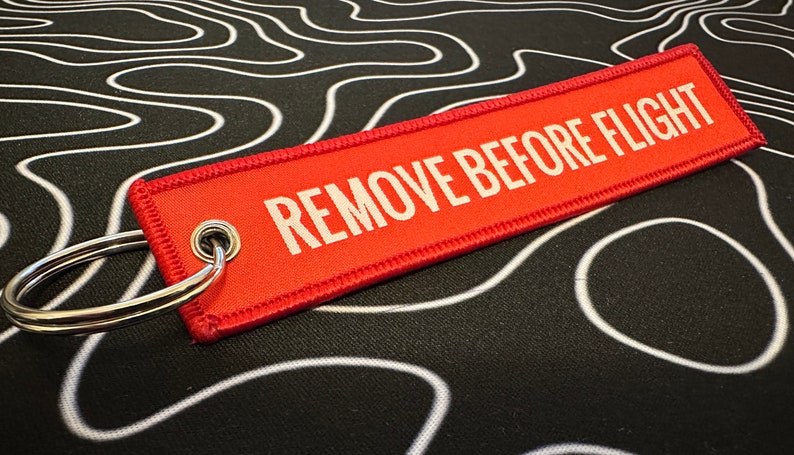 Remove Before Flight Keychain RED - Etsy
