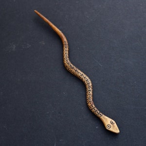Carved Snake Hair Pin - Etsy