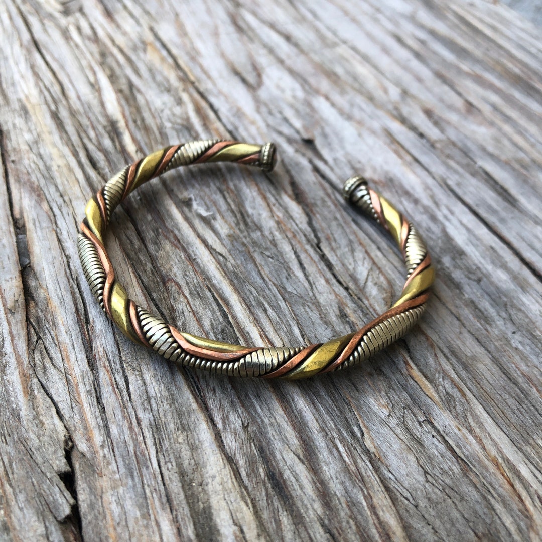 Braided Three Metal Bracelet - Etsy