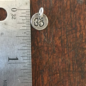 Tiny Om Charm in Sterling Silver - Etsy