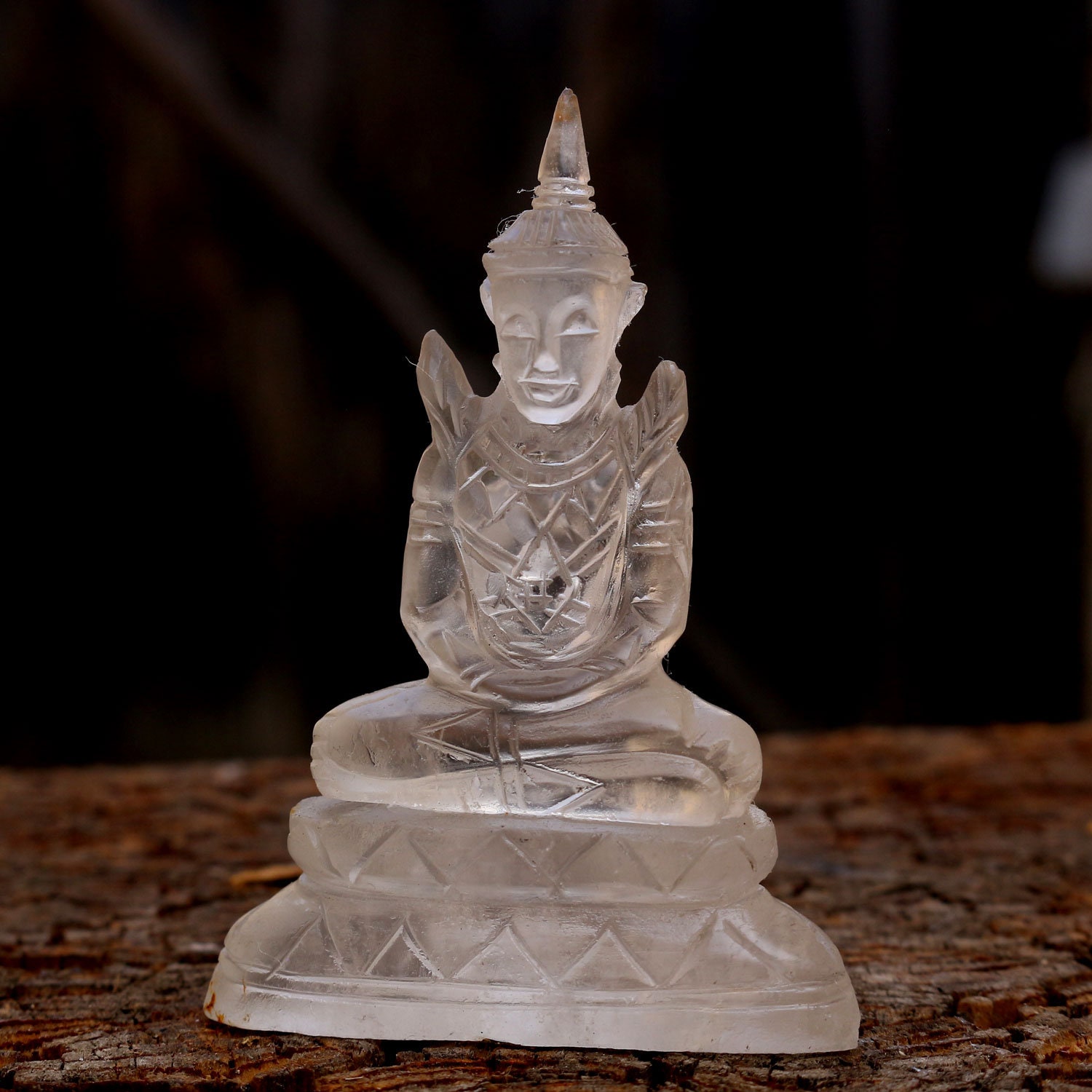Clear Quartz Buddha Statue - Etsy