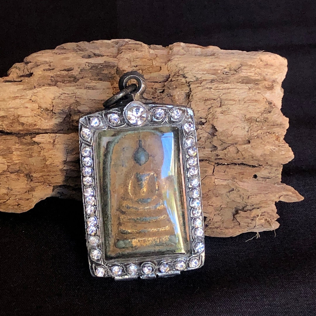Seated Buddha Amulet Locket - Etsy