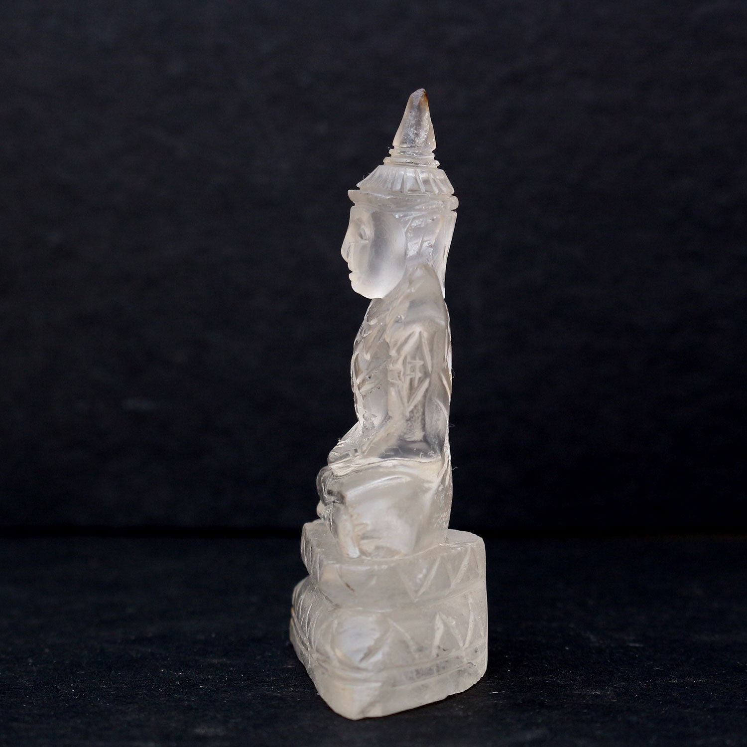 Clear Quartz Buddha Statue - Etsy