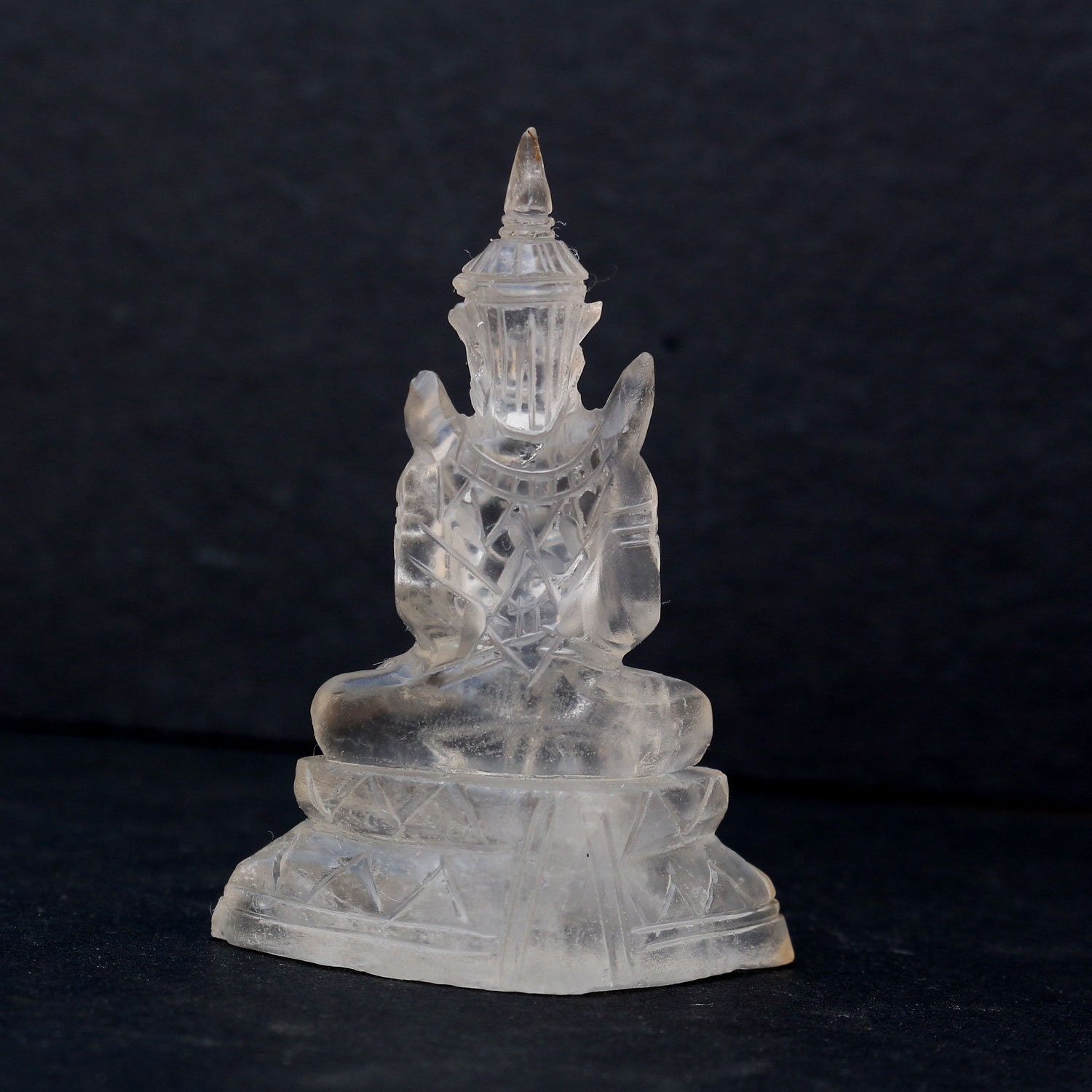 Clear Quartz Buddha Statue - Etsy