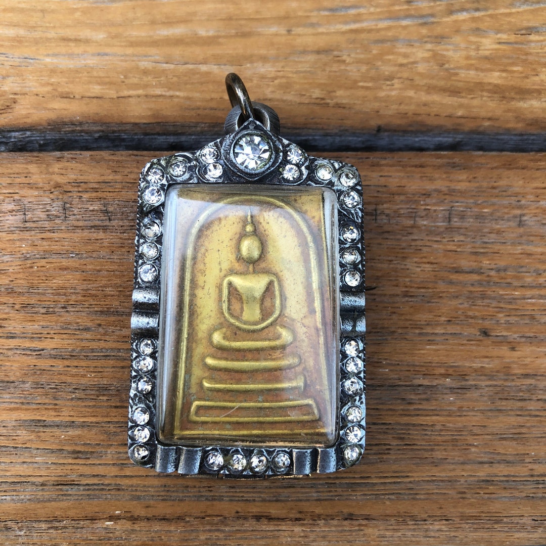 Seated Buddha Amulet Locket Pendant - Etsy