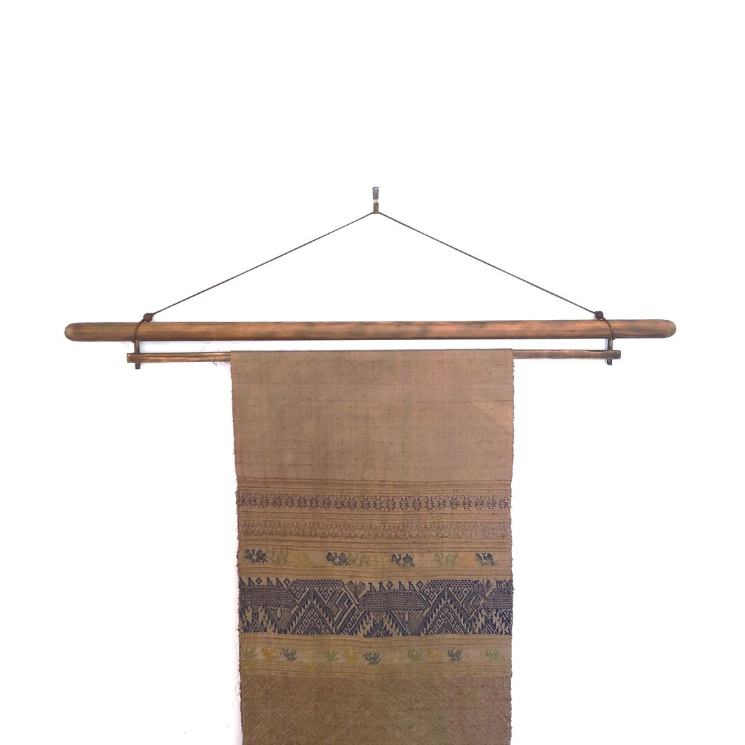 Burned Pine Wood Finish Textile Hanger - Etsy