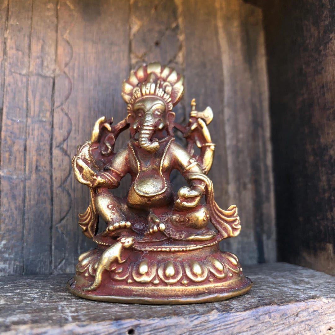 Copper Ganesha Figurine - Etsy