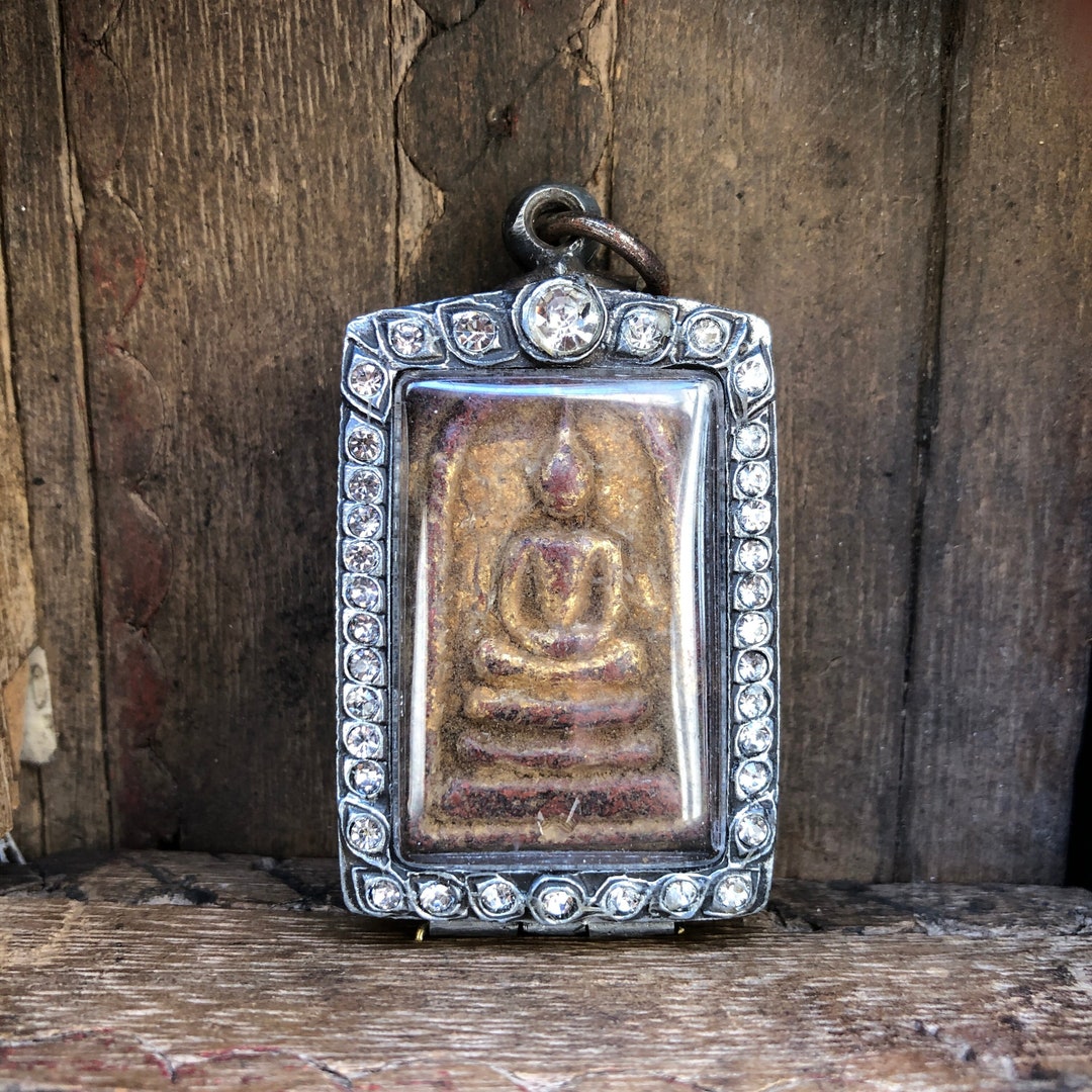 Seated Buddha Amulet Locket - Etsy
