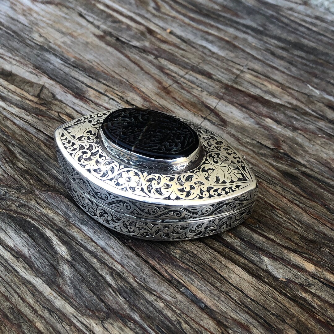 Vintage Silver Container - Etsy