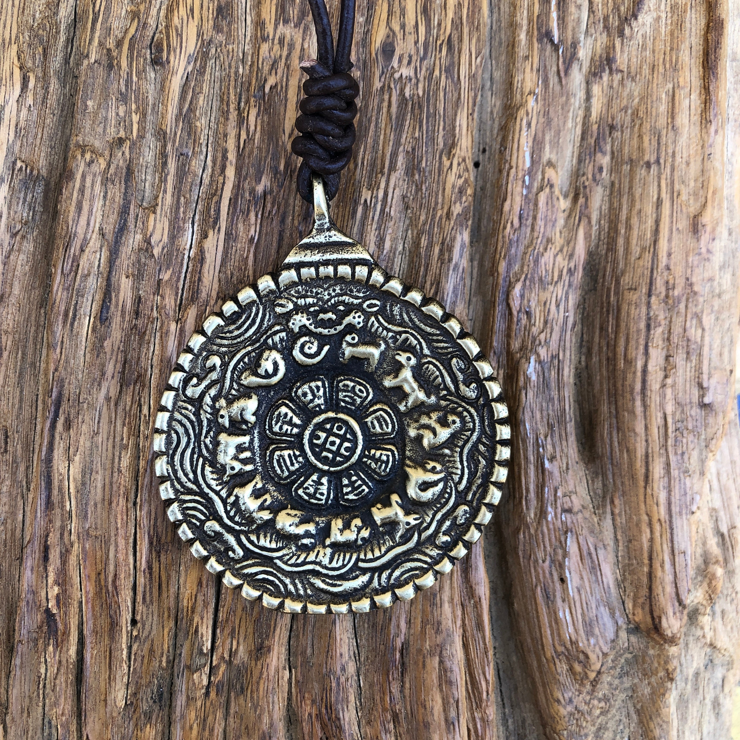 Tibetan Buddhist Astrology Badge,12 Zodiac Melong Mirror - Etsy
