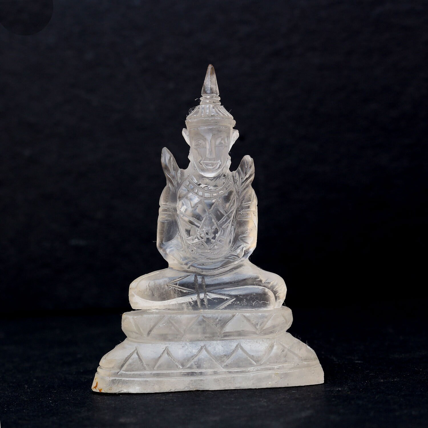 Clear Quartz Buddha Statue - Etsy