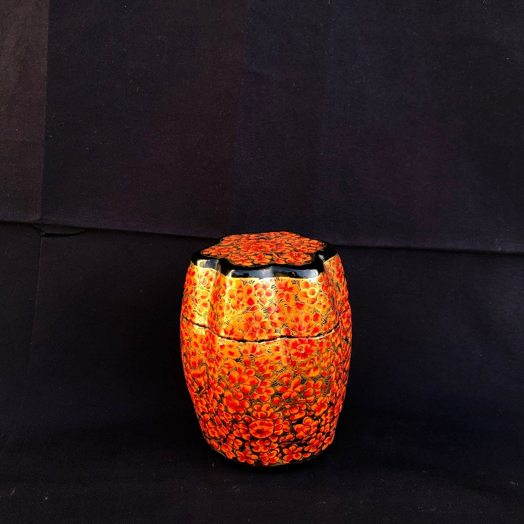 Hand Painted Paper Mache Box - Etsy