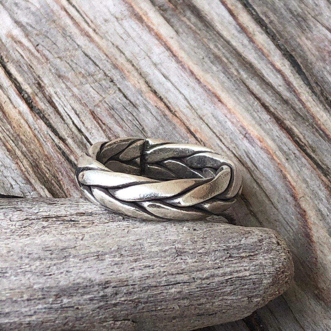 Braided Wire Silver Ring - Etsy