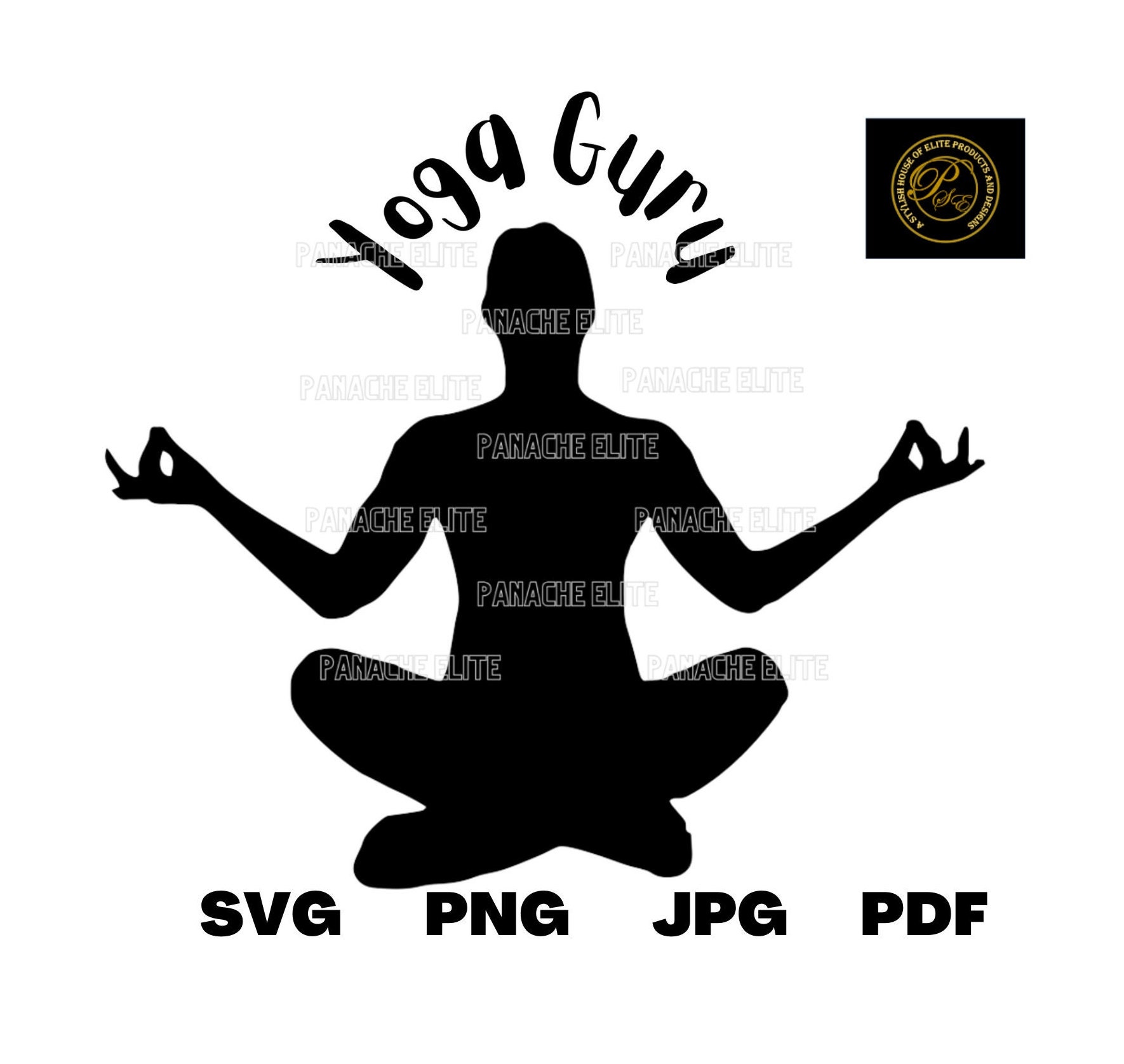 Yoga Guru Svg Cut File, Yoga Guru Pdf, Yoga Guru Design, Yoga Guru ...