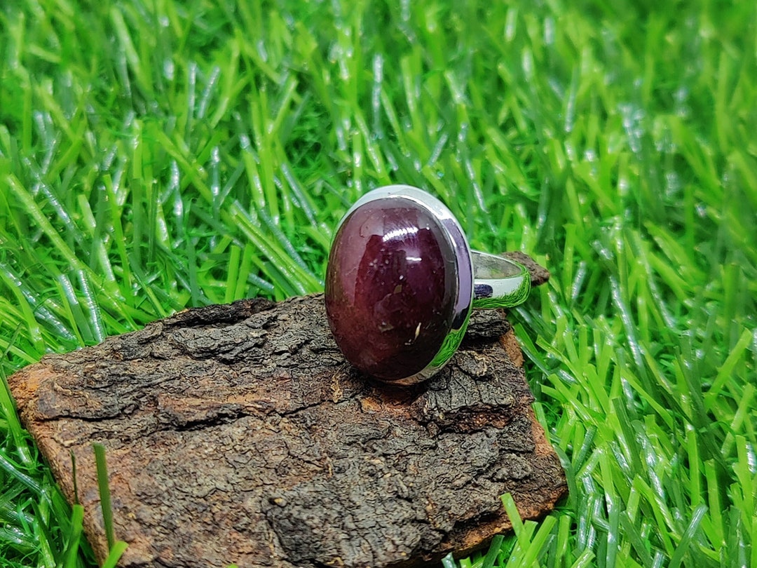 Vintage Star Garnet Ring, 925 Sterling Silver Ring, Handmade Ring ...