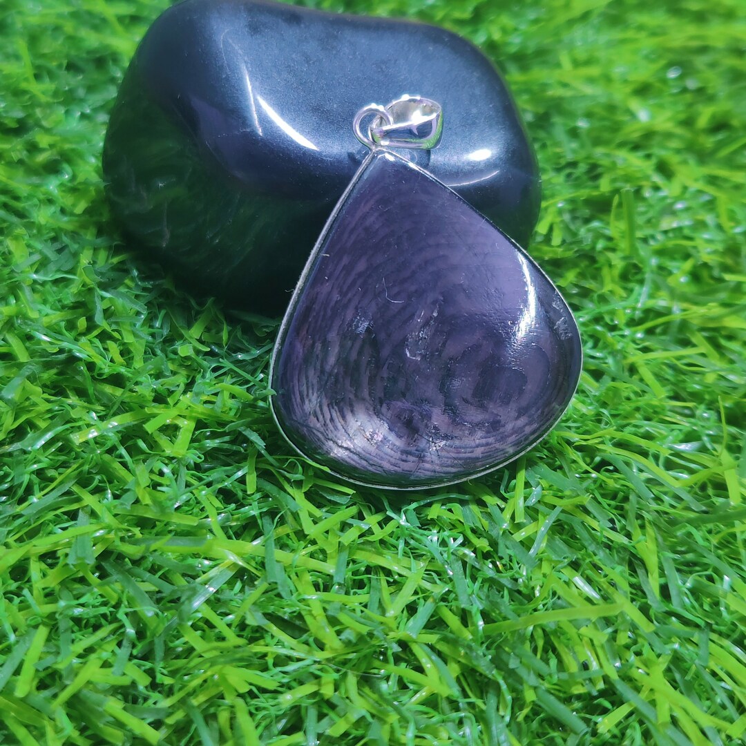 Hypersthene Cabochon Pendant: Handmade 925 Sterling Silver Boho Jewelry ...