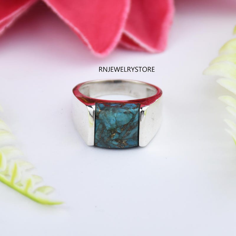 Square Stone Ring - Etsy