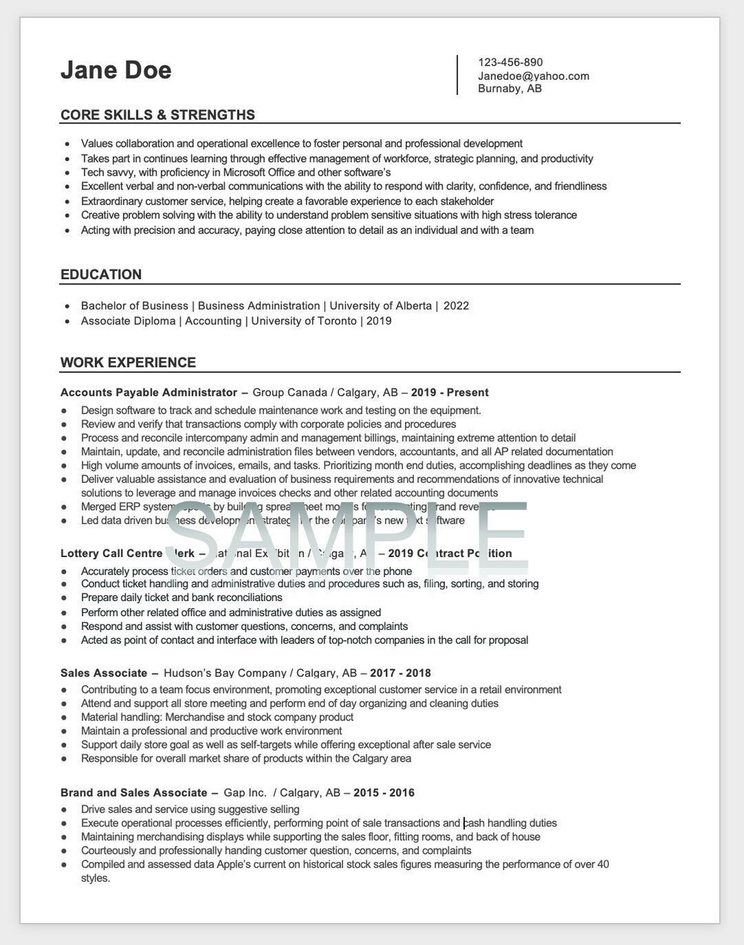 Resume & References Template - Etsy