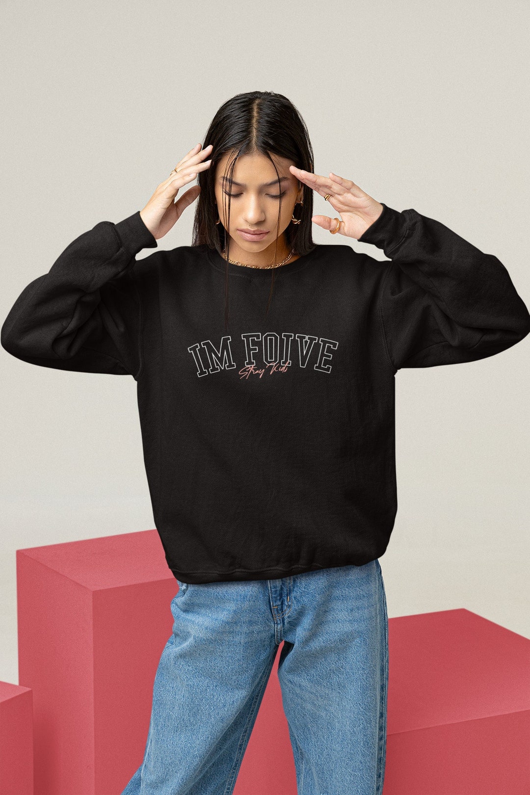 I'm Foive Stray Kids Meme Sweatshirt | Funny K-pop Sweatshirt for Fan ...
