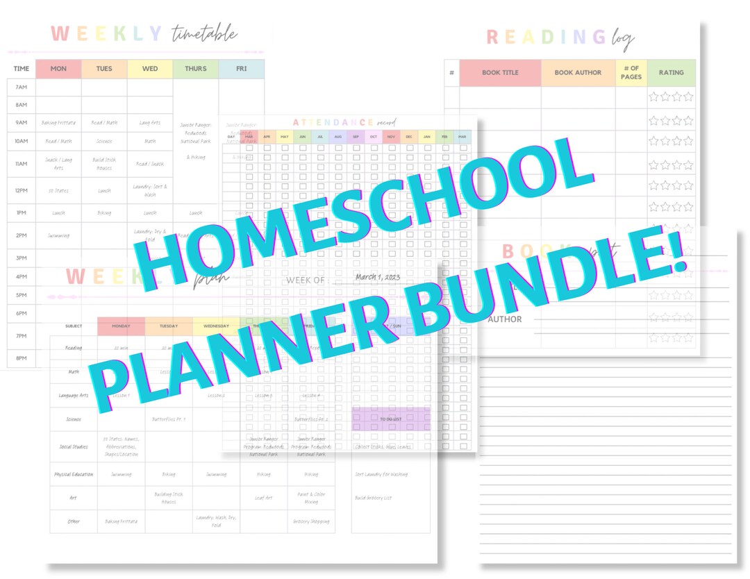 Homeschool Planner, Homeschool Schedule, Homeschool Education, Digital ...