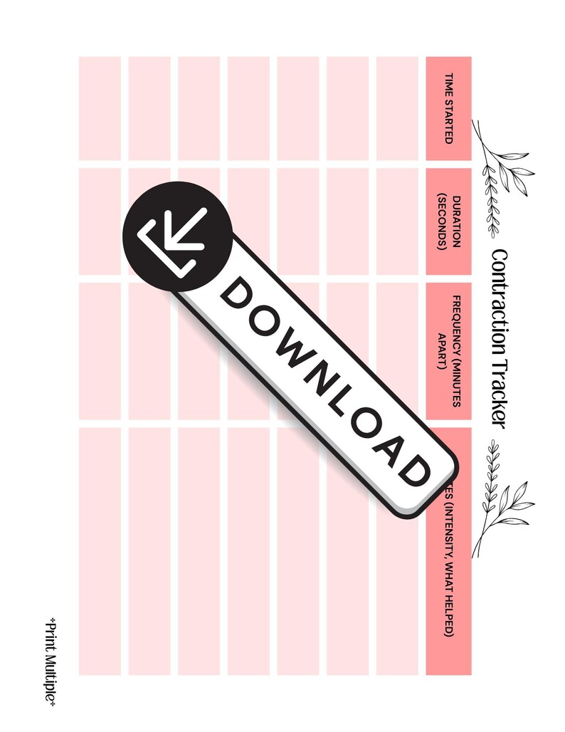 Birth, Labor, Newborn Tracker Printable Bundle | Baby Feeding Log ...