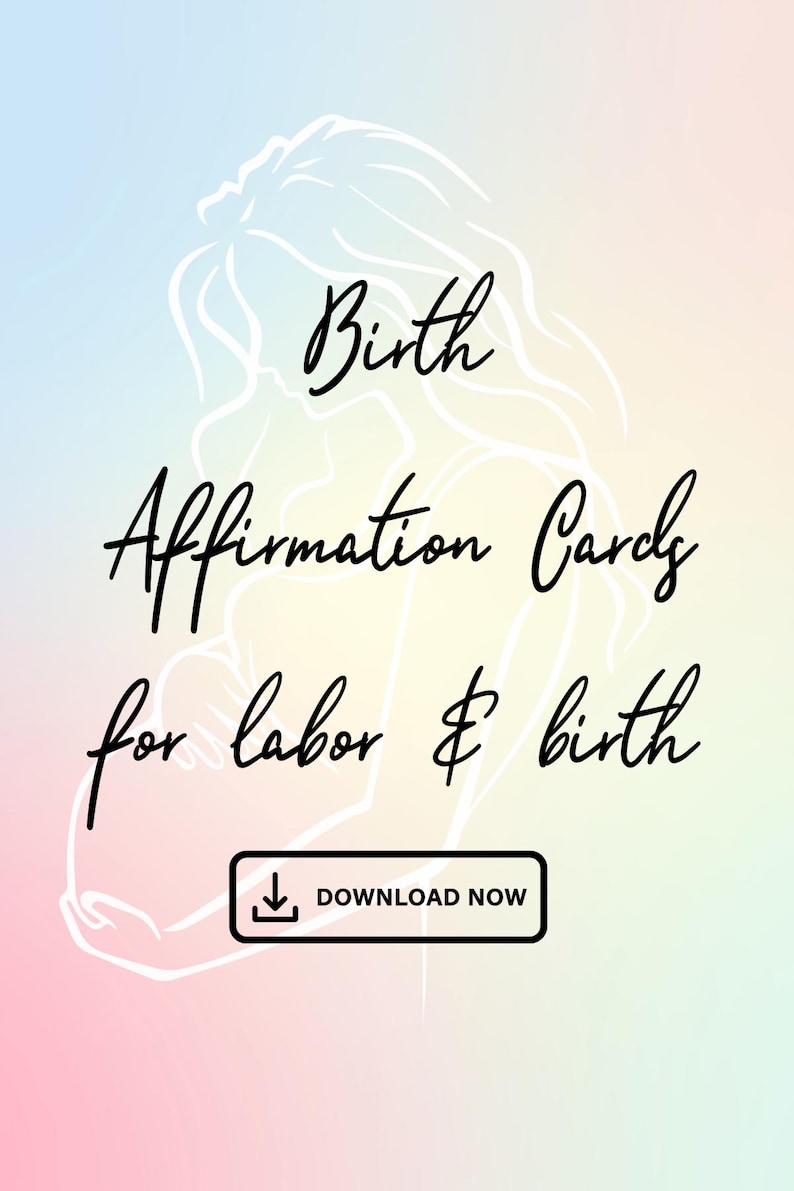 Birth Affirmation Cards Printable | Positive Pregnancy & Labor ...