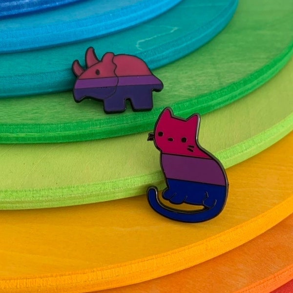 Bi Enamel Pins - Etsy