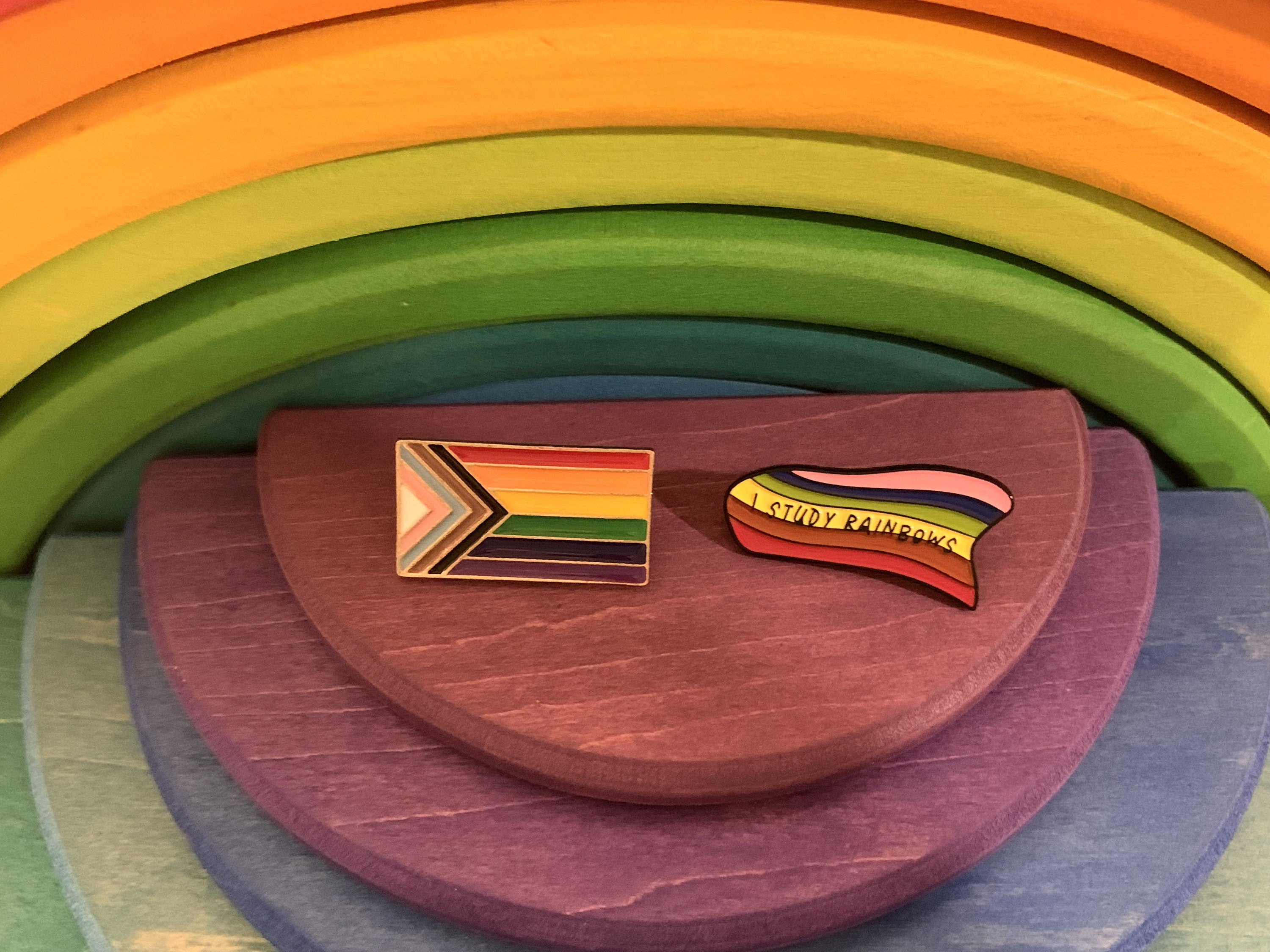 Progress Pride Flag Pin - Rainbow Pride - Proudly Supporting Our ...