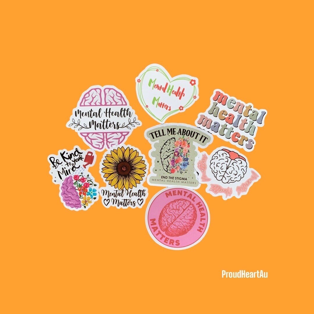 Mental Health Matters Stickers (8pc Pack) - Etsy