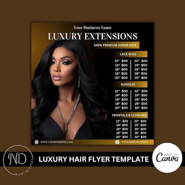Hair Extensions Price List - Etsy